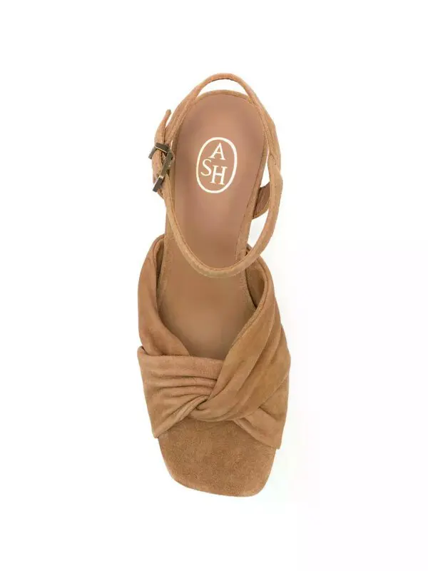 Ash Knotted Platform Sandals - Brown