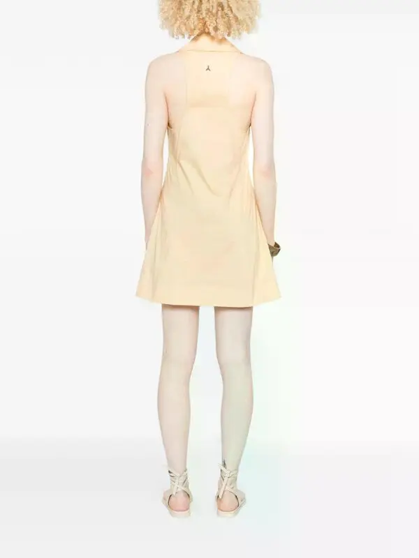 Patrizia Pepe V-neck Cotton Mini Dress - Yellow