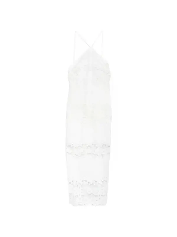 Patrizia Pepe Floral-embroidery Midi Dress