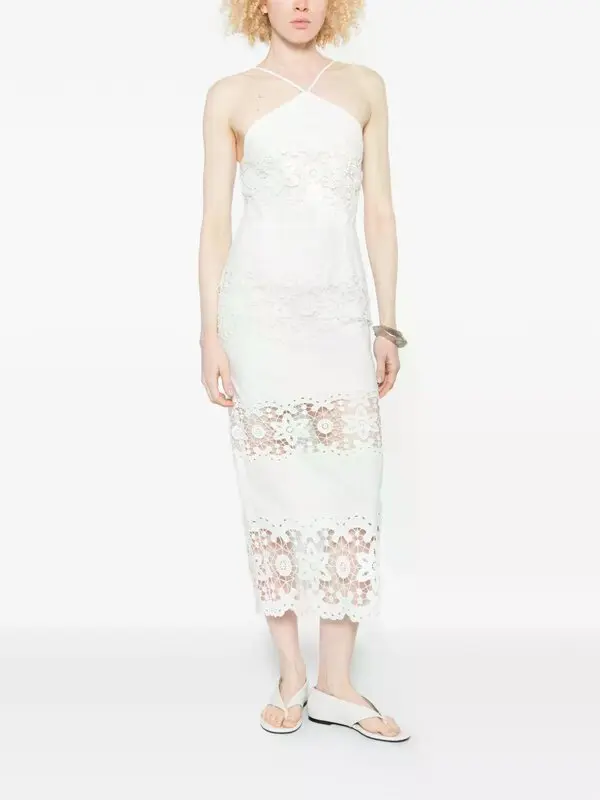 Patrizia Pepe Floral-embroidery Midi Dress