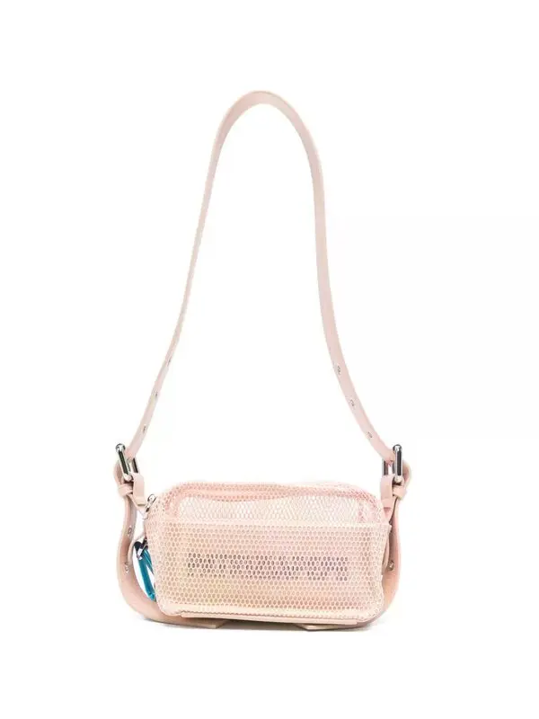 Patrizia Pepe Small In My Space Mesh Shoulder Bag - Pink