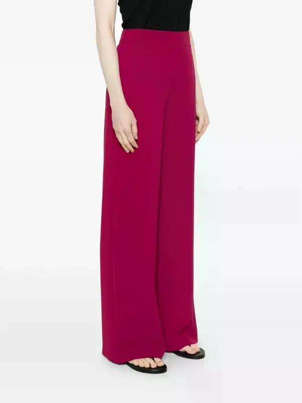 Patrizia Pepe Wide Leg Crêpe Pants - Purple