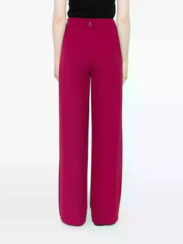 Patrizia Pepe Wide Leg Crêpe Pants - Purple