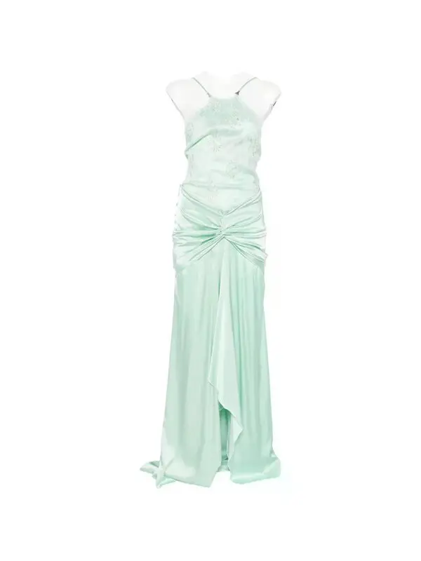 Patrizia Pepe Maxi Jewel Insert Dress - Green