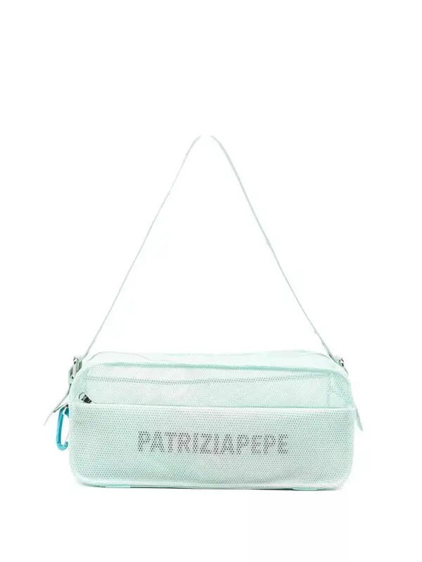 Patrizia Pepe Large In My Space Mesh Shoulder Bag - Green