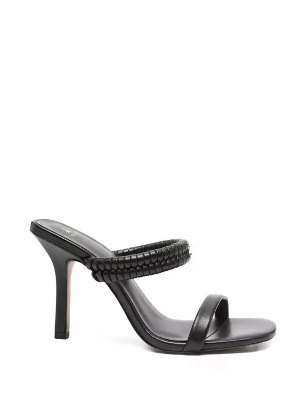 Patrizia Pepe Leather Stiletto Sandals - Black