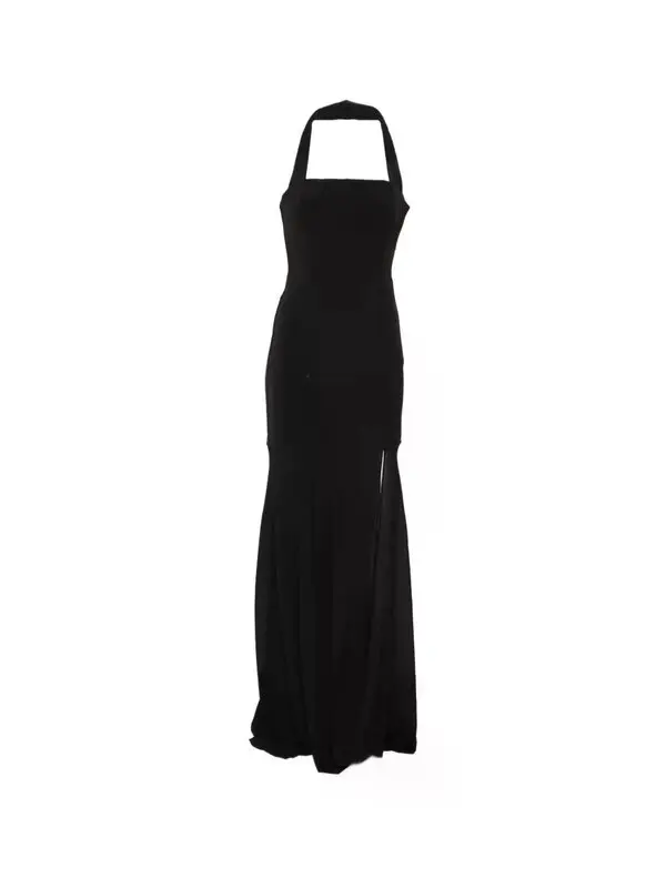 Patrizia Pepe Maxi Bustier Halter Dress