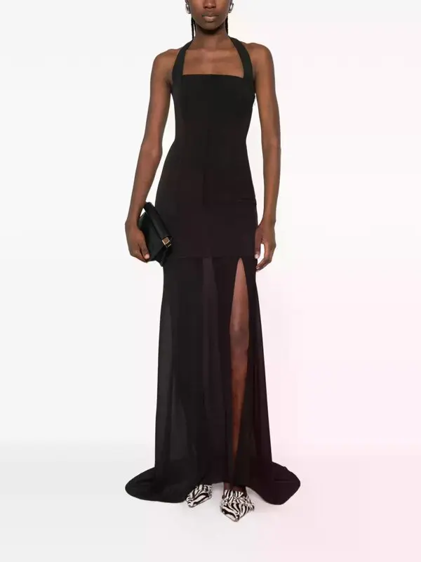 Patrizia Pepe Maxi Bustier Halter Dress