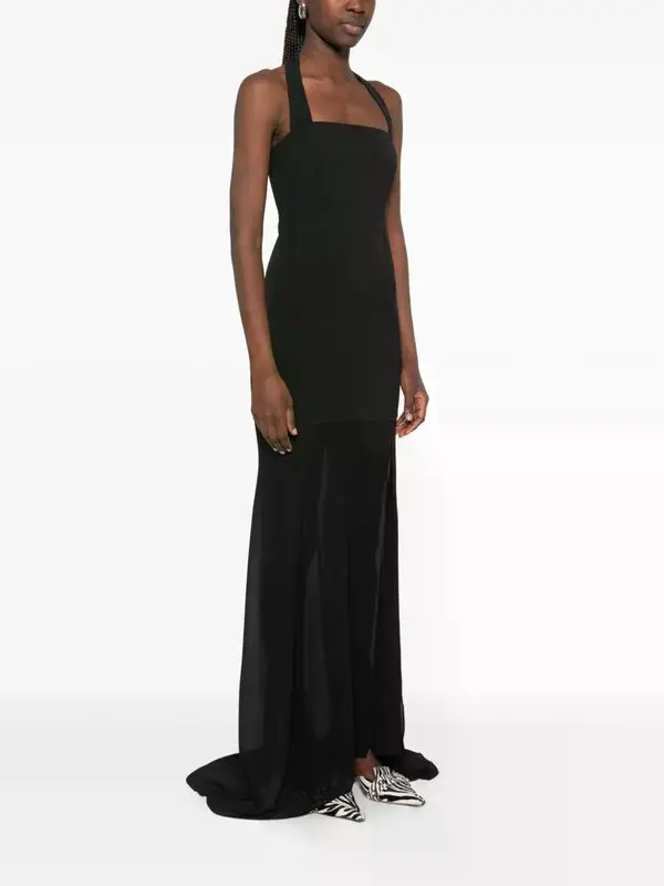 Patrizia Pepe Maxi Bustier Halter Dress