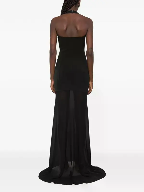 Patrizia Pepe Maxi Bustier Halter Dress
