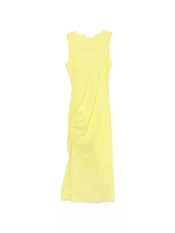Patrizia Pepe Midi Ruched Dress - Yellow
