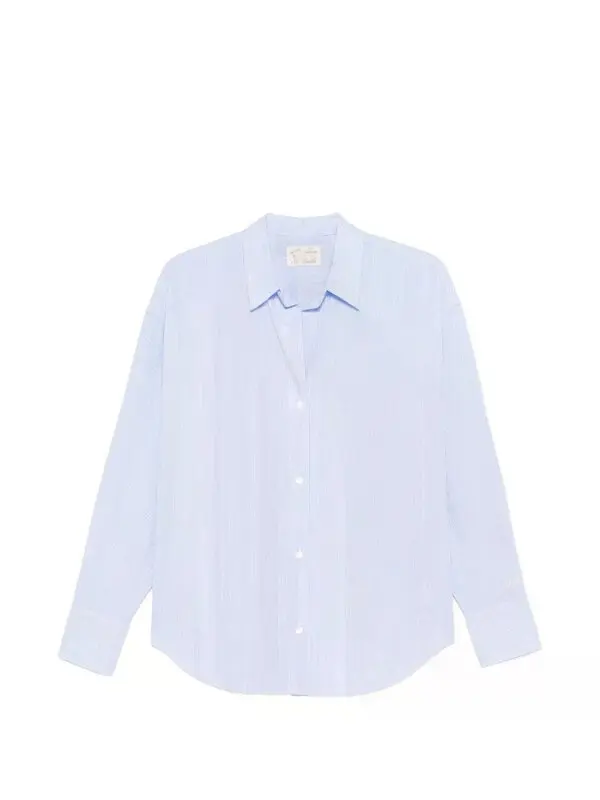 MC2 SAINT BARTH Striped Embroidered Shirt - Blue