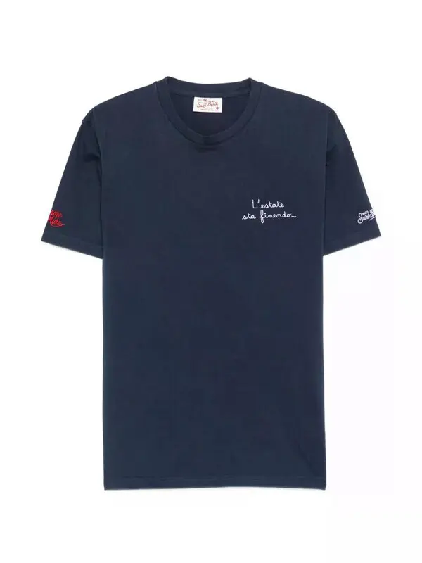 MC2 SAINT BARTH Portofino Embroidered T-shirt - Blue