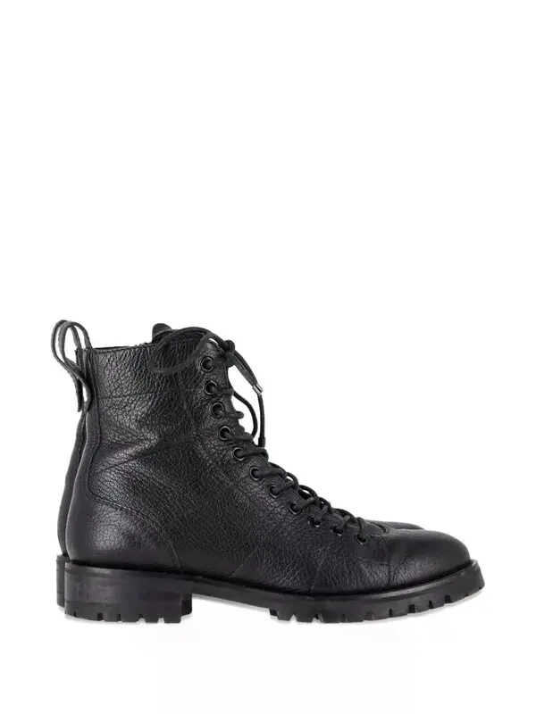 JIMMY CHOO Ankle Lace-up Boots - Black