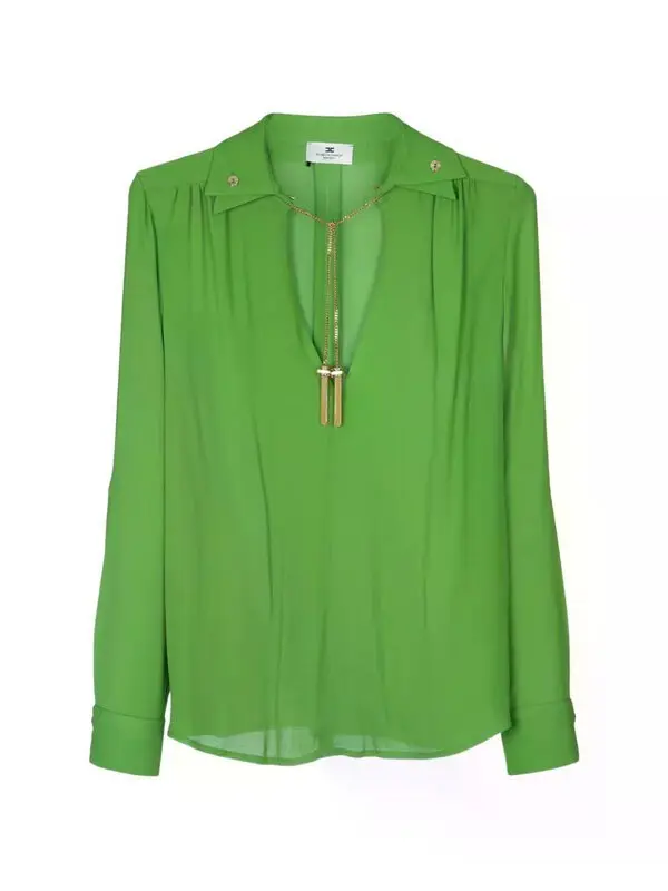 Elisabetta Franchi Double-collar Shirt - Green