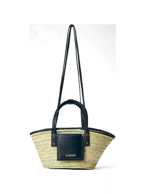 Jacquemus Le Petit Panier Soli Interwoven Tote - Neutrals