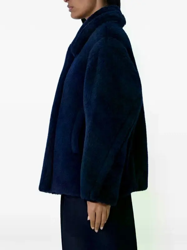 Max Mara Single-breasted Faux-fur Coat