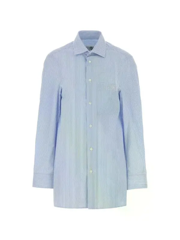 MAISON MARGIELA Long-sleeve Striped Shirt - Blue