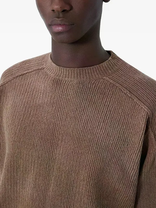 StÜssy Ribbed-knit Crew-neck Sweater - Brown