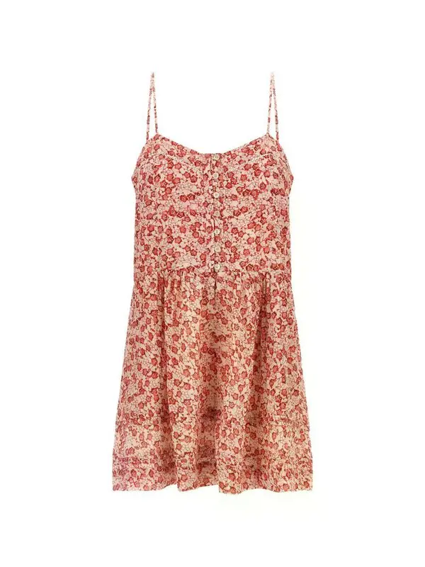 MARANT ETOILE Vickie Floral Lace Jumpsuit - Red