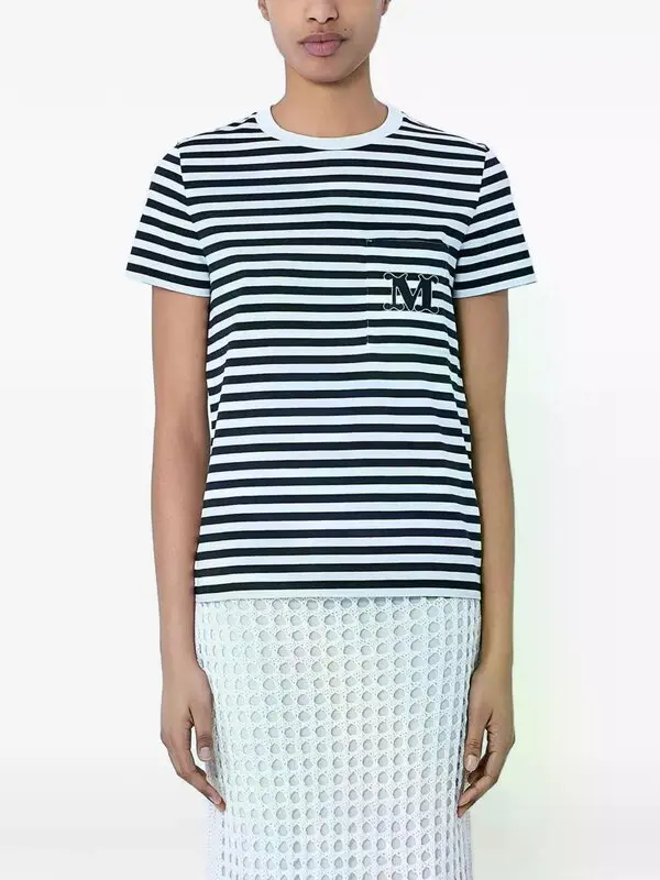 Max Mara Striped T-shirt - Black
