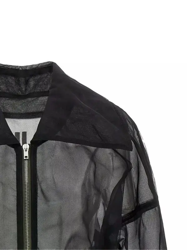 Rick Owens Dracucollar Cropped Bomber Jacket - Black