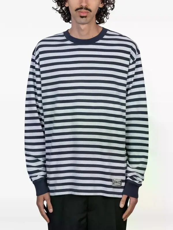 PARRA Striped Long Sleeve T-shirt - Blue