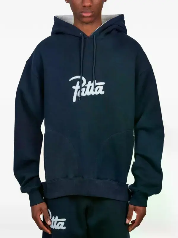 PATTA Chenille Logo Hoodie - Blue