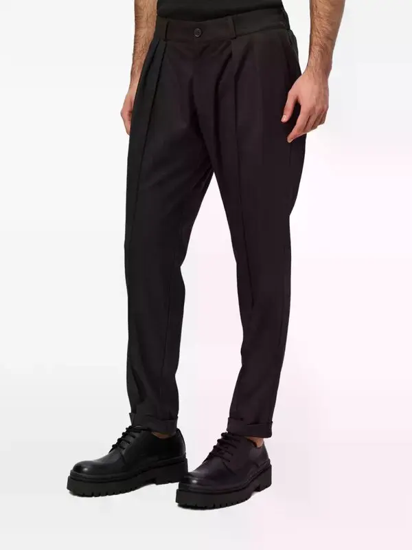 HAMZA Tapered Trousers - Black