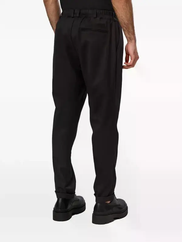 HAMZA Tapered Trousers - Black