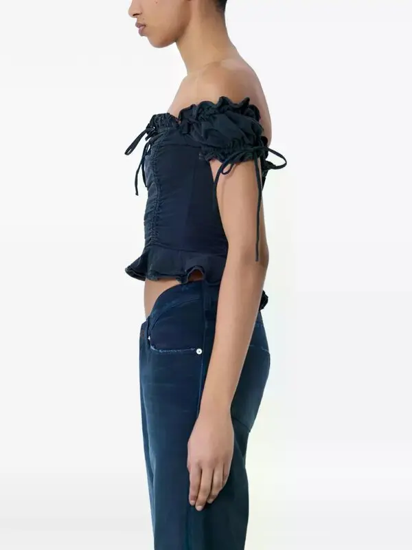 Balenciaga Gathered Cropped Top