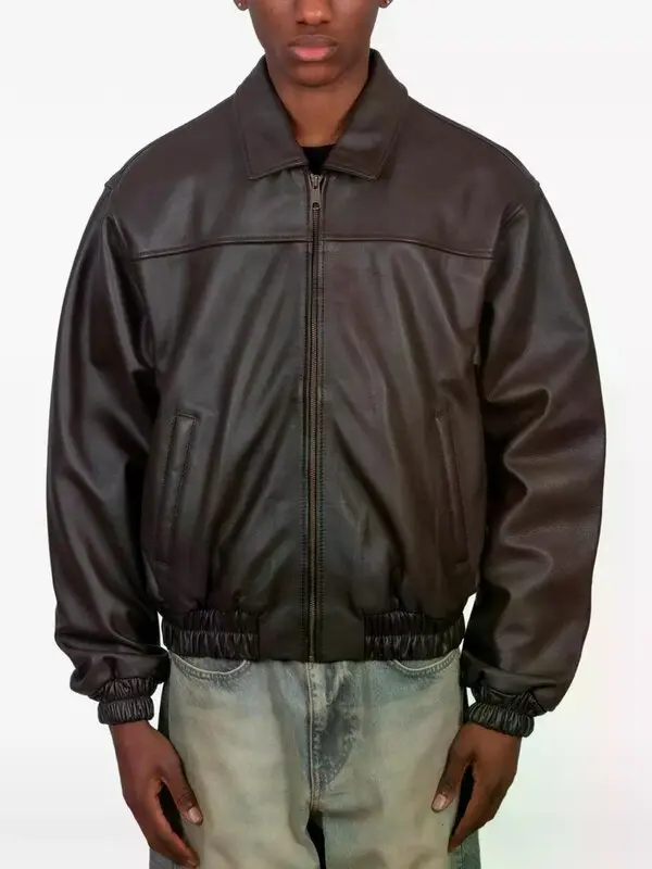 PATTA Family 3.0 Leather Bomber - Brown