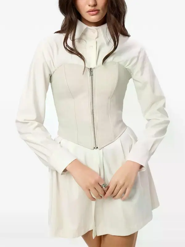 zip up corset dress Front Zip Short Corset Dress