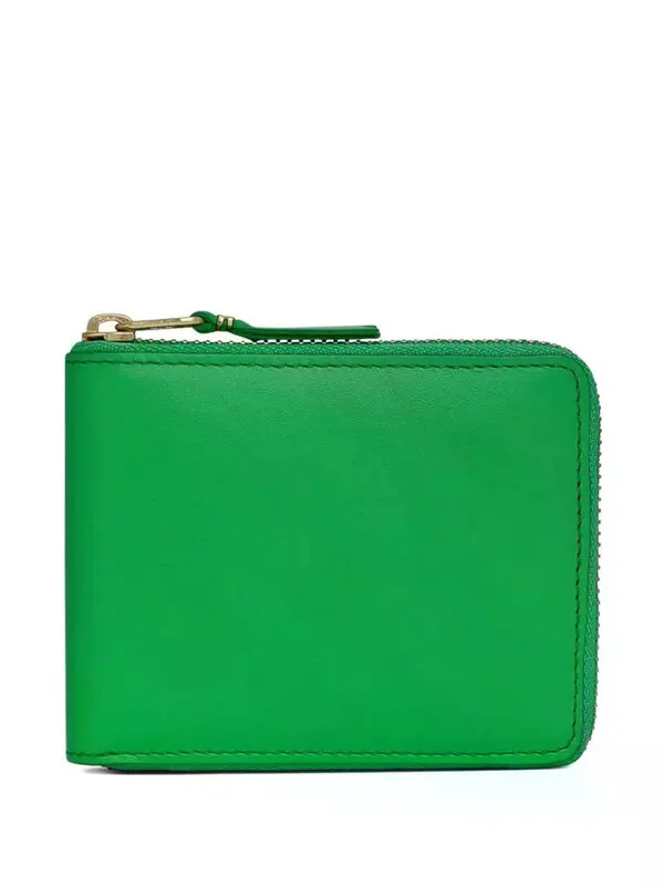 Comme Des Garçons Zip Calfskin Wallet - Green