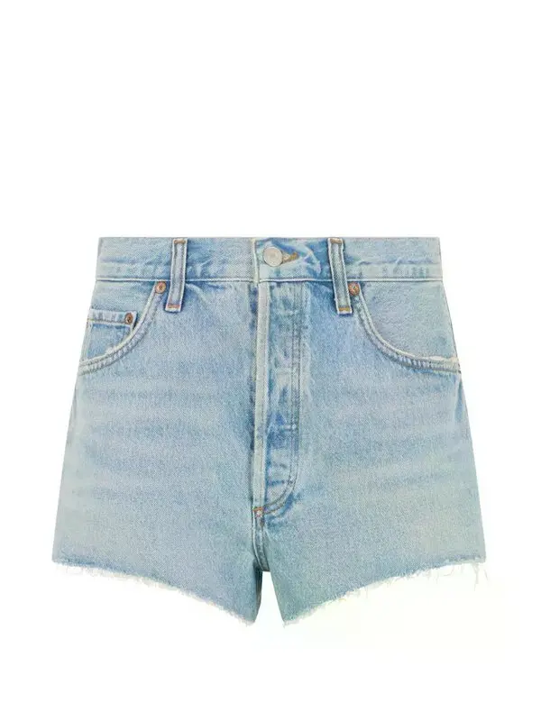 AGOLDE Button-fastening Denim Shorts - Blue