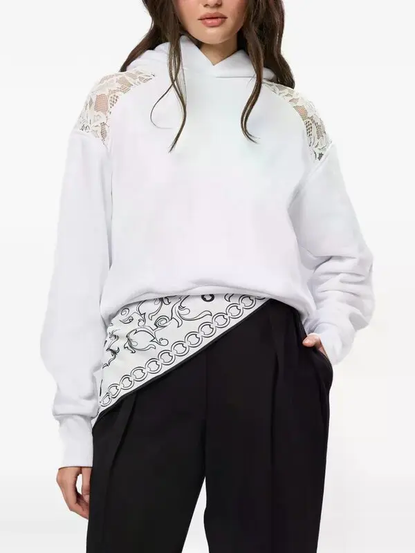 HAMZA Bia V2 Lace Hoodie - White