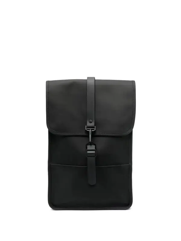 Rains Buckle-strap Backpack - Black
