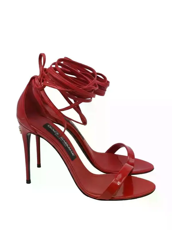 Dolce & Gabbana Wrap-around Leather Sandals - Red