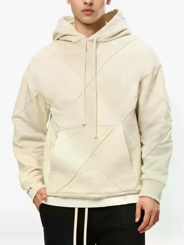 HAMZA Diamond Stitched Hoodie - Neutrals
