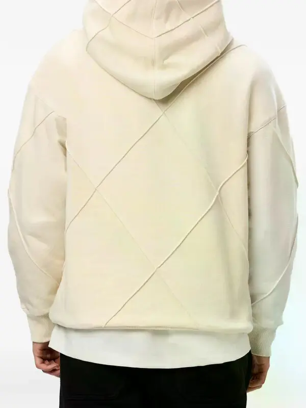 HAMZA Diamond Stitched Hoodie - Neutrals