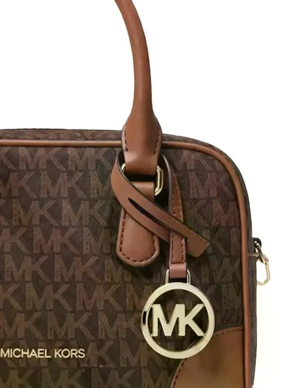 Michael Kors Monogram Satchel With Charm