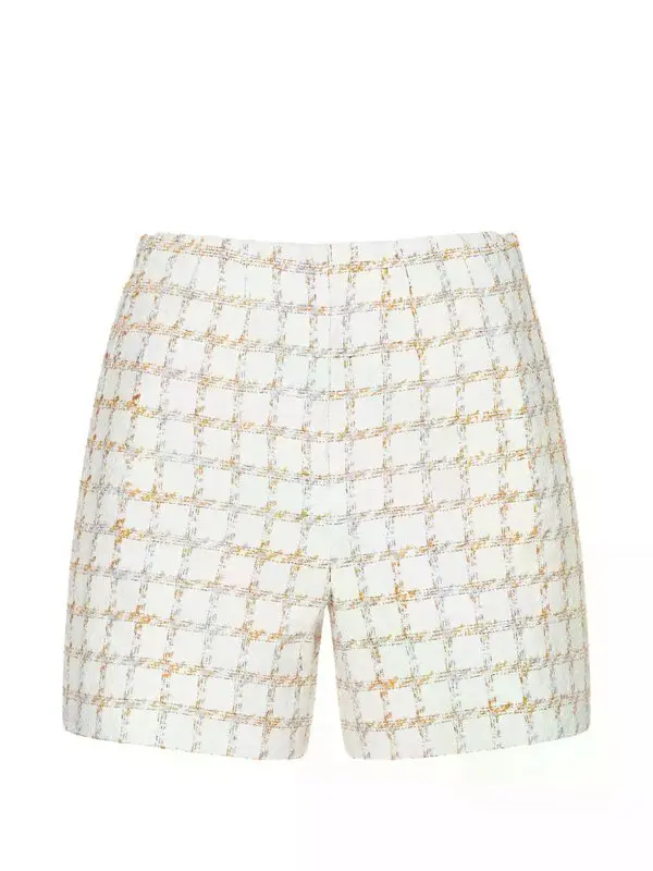 Veronica Beard Jazmin Check-pattern Shorts - White