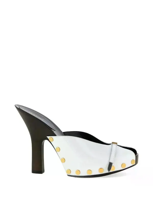 Versace Sassi Patent Clogs - White