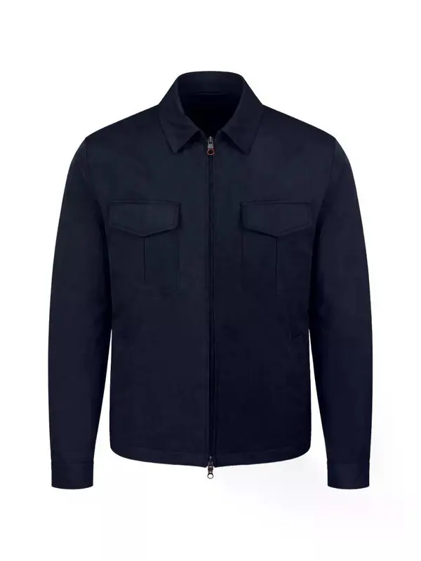 Kiton Zip-up Pocket Jacket - Blue