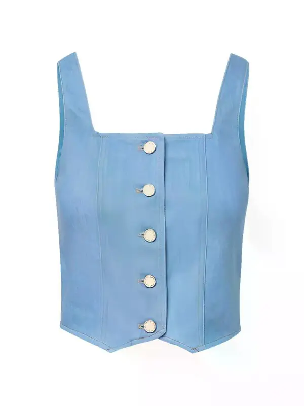 Veronica Beard Spensley Button-up Top - Blue