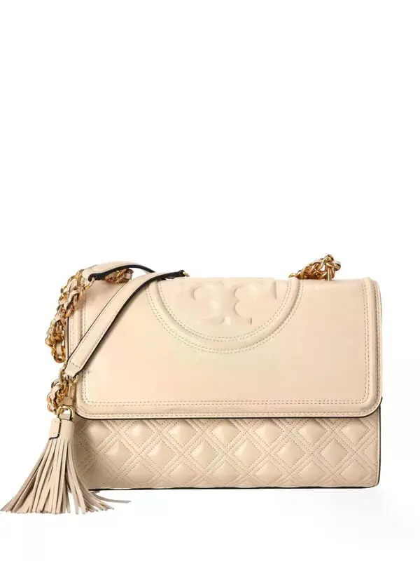 Tory Burch Matelassé Leather Shoulder Bag - Neutrals