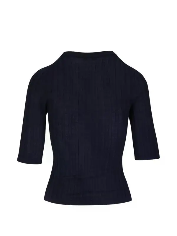 Veronica Beard Ribbed Short-sleeve Top