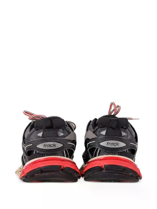Balenciaga Layered Lace-up Sneakers - Black
