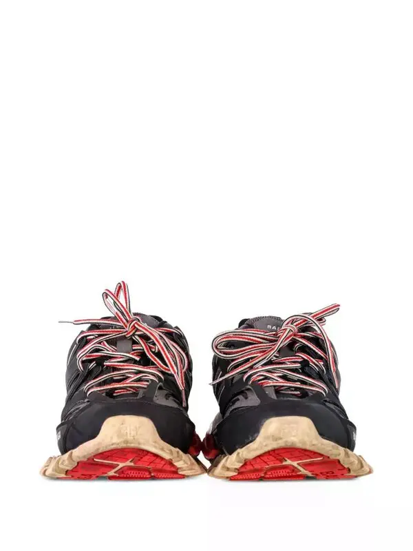 Balenciaga Layered Lace-up Sneakers - Black