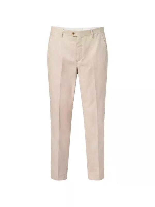 FRANZESE COLLECTION Stefano De Martino Flat-front Welt Trousers - Neutrals